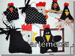 ARTEMELZA - Arte e Artesanato: Porta saco frango depenado.